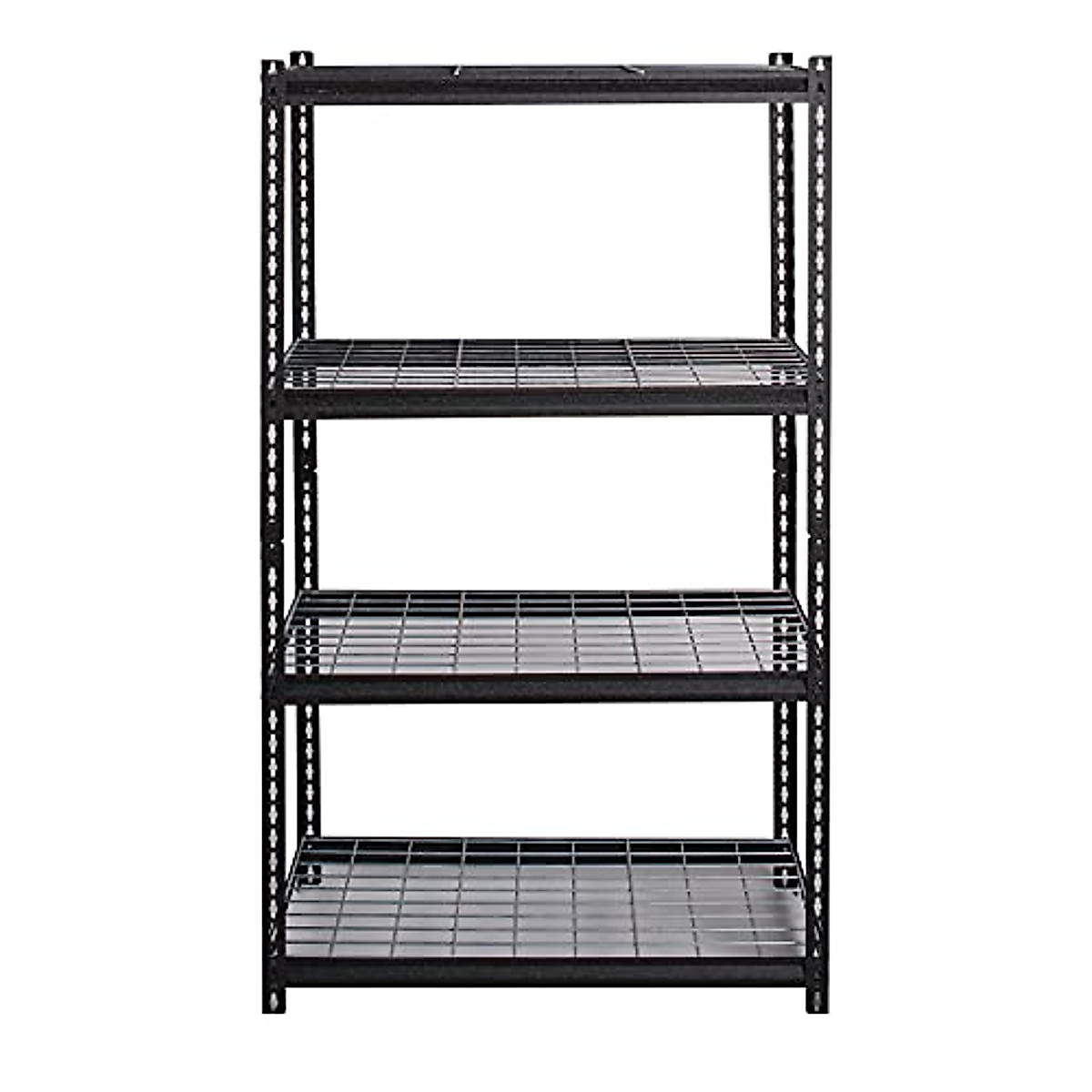 Iron Horse 2300 Deck Wire Shelving Unit, 4 Shelf, 18" X 36" X 60", Black, 18"D x 36"W x 60"H, Black & Zinc
