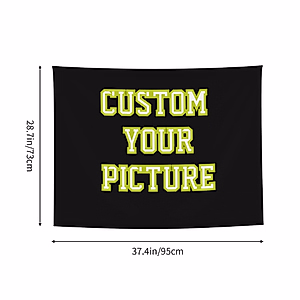 JINJUREN Custom Tapestry Upload Images Banners and Signs Customize For Bedroom 37 * 29 inch Horizontal