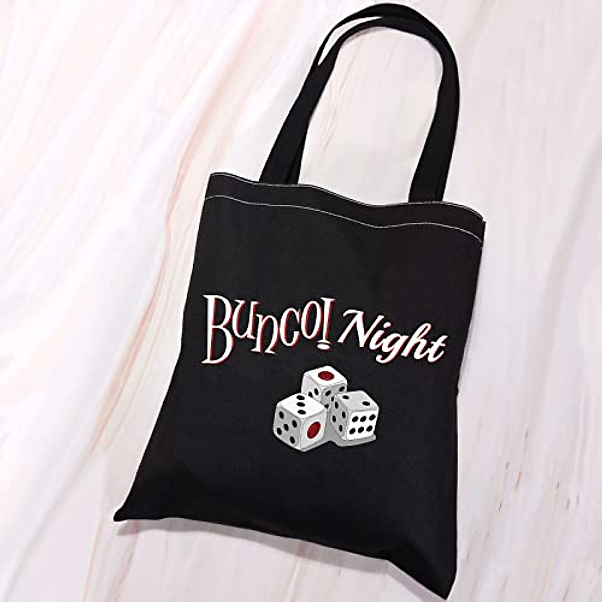VAMSII Girls Night Out Bunco Party Tote Bag Dice Game Bunco Night Accessory Bag Bunco Game Lovers Players Gifts (Tote)