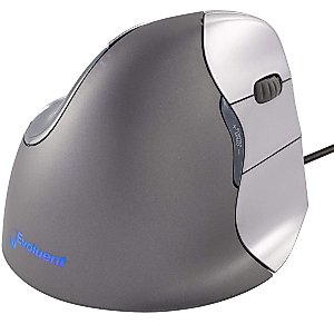 Evoluent VM4R Vertical Mouse 4 for Right Hand – Ergonomic Mouse Wired USB, Helps Reduce Carpal Tunnel, Adjustable Speed & Programmable Buttons, Vertical Ergonomic Wired Mouse, Gaming & Office Use