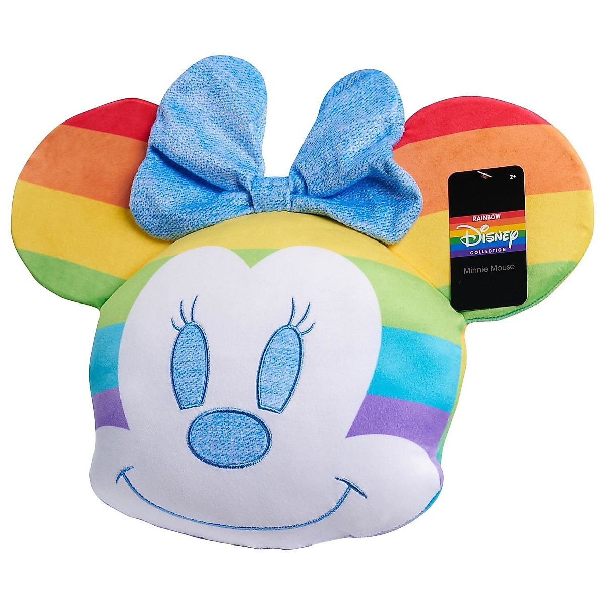 Just Play Disney Pride 11.5-inch Minnie Mouse Large Plush Character Head, Kids Toys for Ages 2 Up, Amazon Exclusive