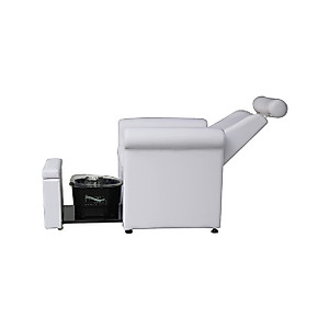 Buy-Rite Salon & Spa Equipment Mona Lisa Plumb Free Pedicure Chair, No Plumbing Pedicure Station for Professional Spas and Salons, Reclining Backrest & Pull Out Leg Rest (White)