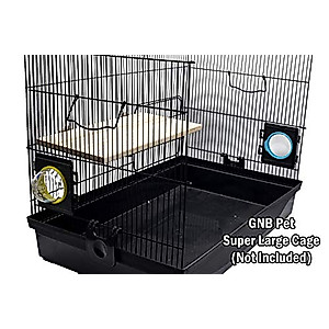GNB PET Natural Wood Stand Platform 5‘’x11'' for Hamster Mice Chinchilla Chipmunk, Small Animals Habitat Toy HM-10