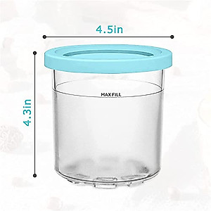 Ice Cream Pint Containers, for Ninja Pints with Lids, Creami Deluxe Pints Airtight,Reusable Compatible with NC299AMZ,NC300s Series Ice Cream Makers