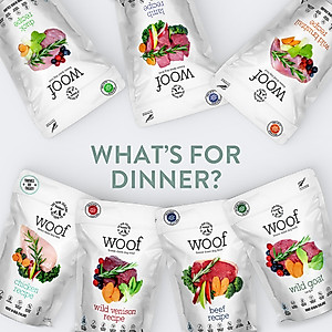 The New Zealand Natural Pet Food Co. WOOF Freeze Dried Dog Food - Chicken Recipe, High Protein Dog Treats & Snacks, Dog Food Toppers & Meals, 9.9 oz