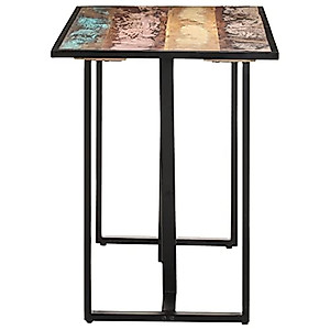 AJSEOYBS Large Dining Table,Industrial Rustic Kitchen Dining Room Table, Dinner Table for Kitchen, Living Room,Dining Table 47.2" Solid Reclaimed Wood