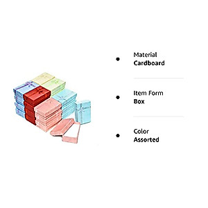 24-Piece Gifts Box Set, AQUEENLY Jewelry Gift Boxes for Rings, Pendants, Earring, Necklaces - Cardboard Jewelry Boxes for Anniversaries, Weddings, Birthdays, Assorted Colors - 3.2 x 2.0 x 1.1 Inches