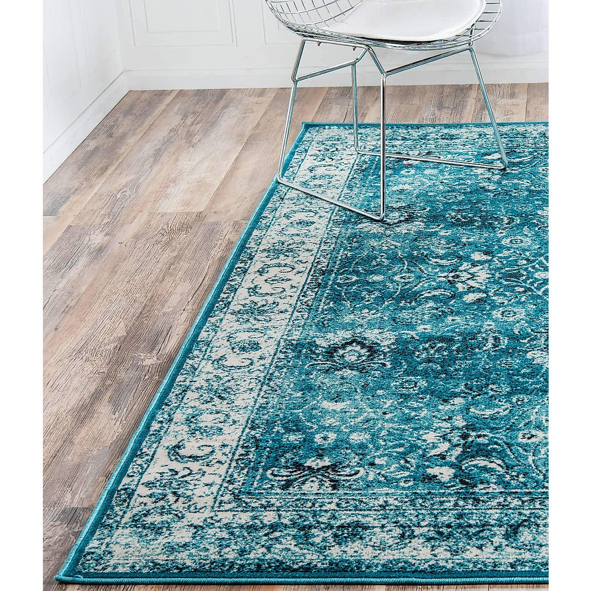 Unique Loom Imperial Collection (2' 0 x 3' 0 Rectangular, Turquoise/ Ivory)