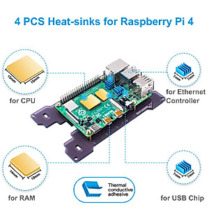 Miuzei Raspberry Pi 4 Touchscreen with Case Fan, 4 inch IPS Touch Screen LCD Display, 800x480 HDMI Monitor for RPI 4b 8gb/4gb/2gb with Touch Pen (Support Raspbian/Kali/Octopi/Ubuntu)- No Raspberry Pi