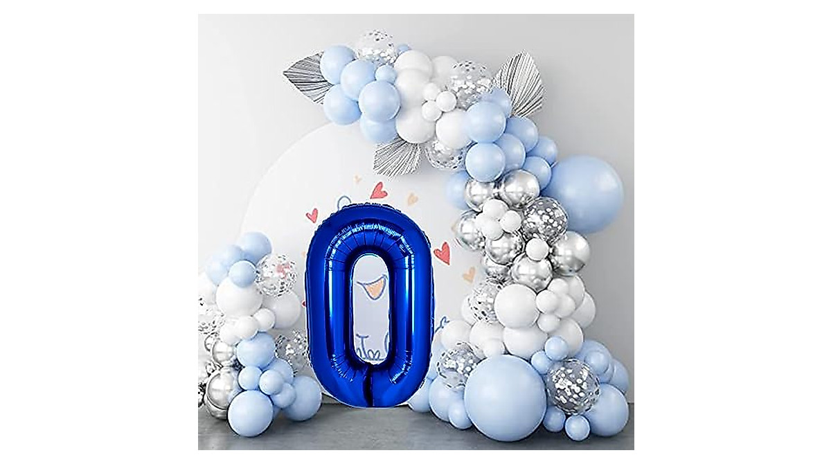 Giant Navy Blue Number 30 Balloon for Celebrate 30th