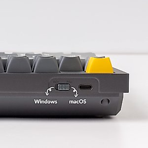 Keychron Q3 QMK/VIA Wired Custom Mechanical Keyboard, Full Aluminum Tenkeyless Layout 87 Keys, Programmable Macro with Hot-swappable Gateron G Pro Blue Switch, Compatible with Mac Windows Linux (Grey)