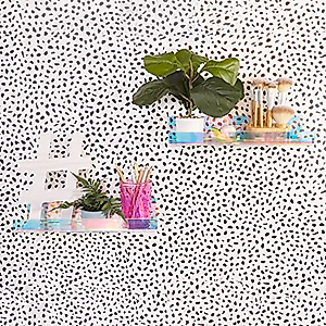 X-FLOAT The Original Rainbow Iridescent Acrylic Floating Shelves (Wall Mounted) for Bedroom, Bathroom, Living Room or Kitchen (Set of 2)