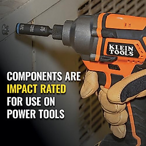 Klein Tools 32500HD KNECT Multi-Bit Screwdriver / Nut Driver, Impact Rated 11-in-1 Tool with Phillips, Slotted, Square and Torx Tips