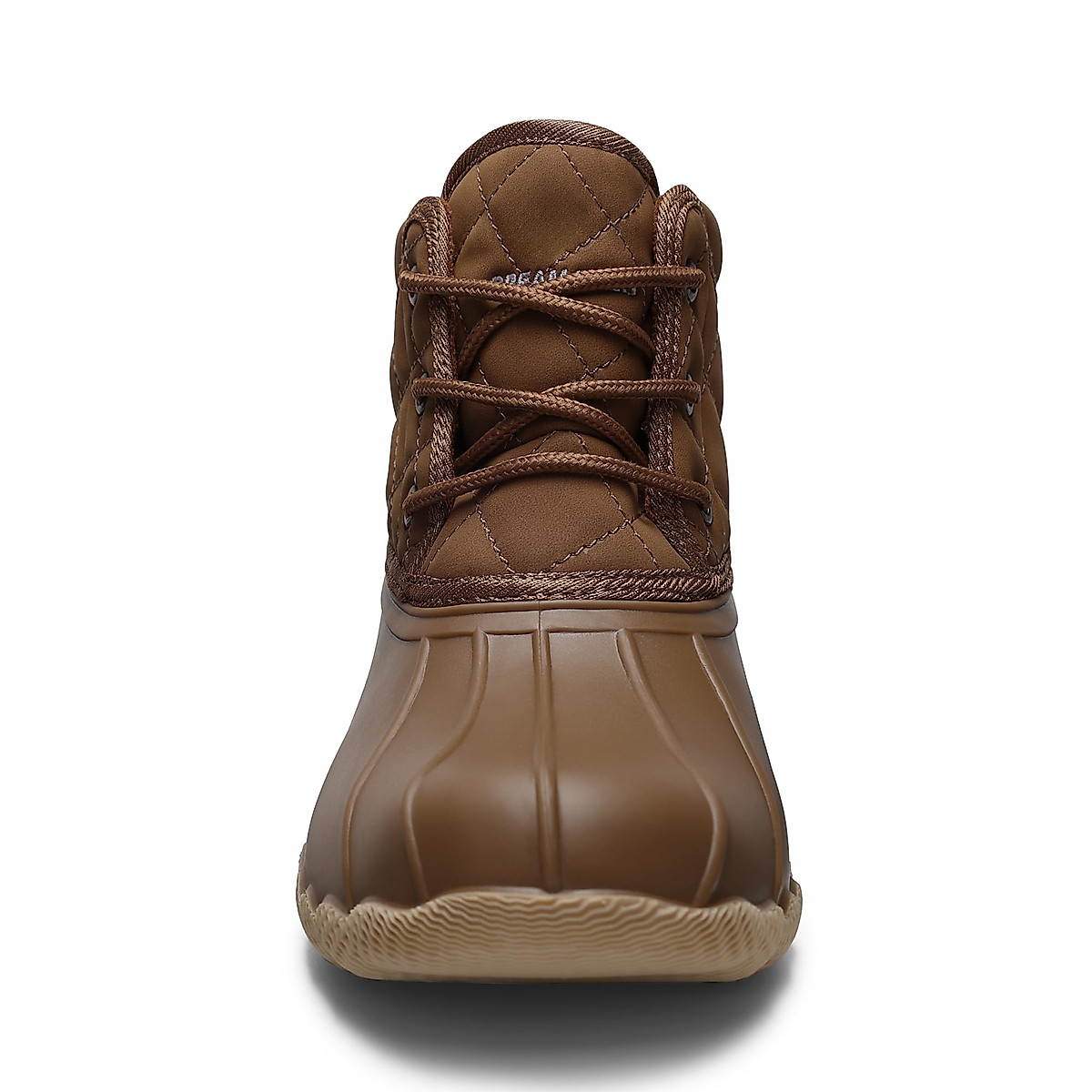 DREAM PAIRS Women’s SDSB2211W-1 Waterproof Duck Rain Boots Ankle high Snow Boots Lace up Winter Boots,TAN,Size 10