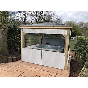 AKON Curtain Track Custom Pavilion Tarp Sides | Made to Order | Waterproof | 100% UV & Weather Resistant