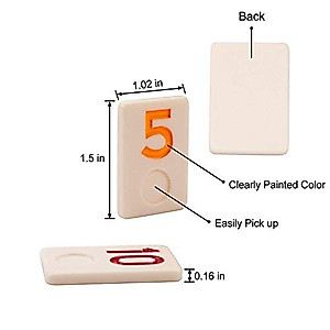 Classic Rummy Tile Game, Rummy Cube Tile Game,106 Rummy Cube Game with Portable Carton, Rummy Tiles Travel Set with 4 Tiles Holders for Family Classic Board Games Rummy Tiles in Paper Box 106 Tiles