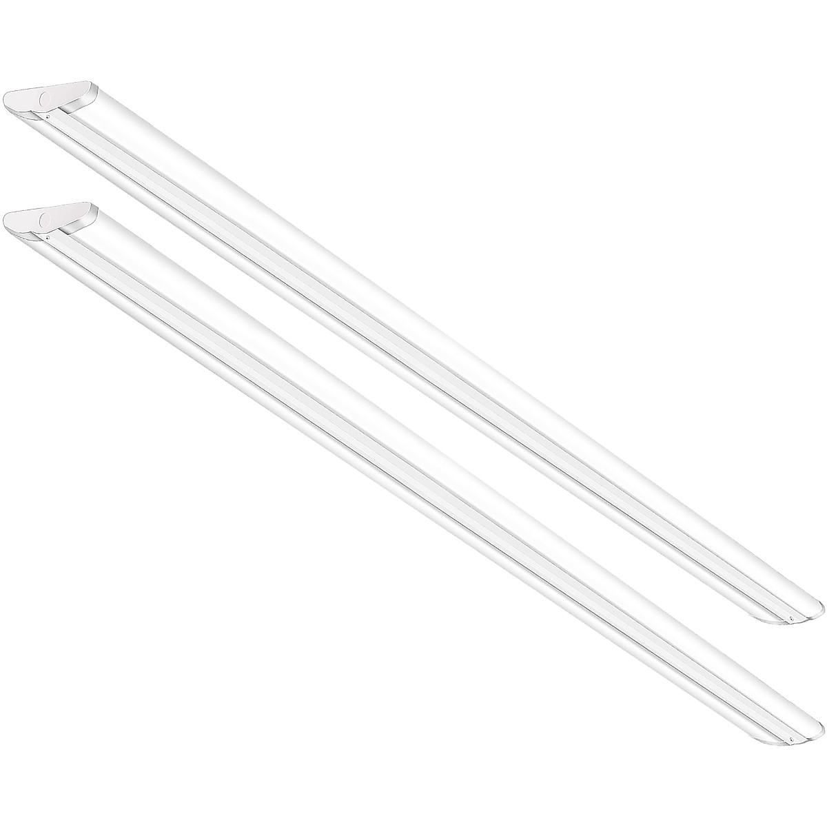 ANTLUX 8FT LED Shop Light 110W [6-lamp T8 Fluorescent Equiv.], Compact 8 Foot Strip Lights, 12500LM, 6000K, Commercial Grade Flush Mount Ultra Slim LED Wraparound for Garage Office Warehouse, 2 Pack