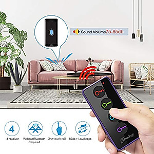 Key Finders, Remote Finder Stick On: ldcx 85dB Wireless Item Rf Locator Wallet Tracker 131ft Working Range for Finding Keys,TV Remote,Pet,School Bag,Phone w Led Flashlight,Keychain