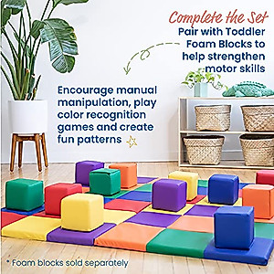 ECR4Kids SoftZone Patchwork Activity Mat, Folding Playmat, Assorted