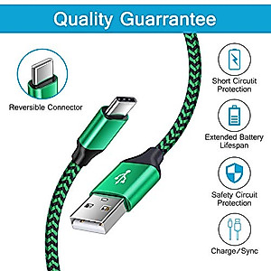 Android Charger Cable C Charger Fast Charging Cord Compatible for Moto G Stylus/Play/Power, Razr,One 5G Ace,Google Pixel 7/6 Pro/6/5/4,LG,Samsung Galaxy S23 Ultra S22 S21 FE Ultra 5G A73 A53 A13 A03S