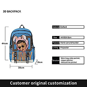 Zakely Un Verano Sin Ti Backpack Bunny Fans Backpack Travel Shoulder Backpack Cosplay Backpack for Men Women
