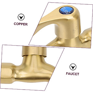 Cabilock Washing Machine Faucet Garden Water Faucet Shower Faucet Outside Faucet Bathroom Basin Faucet Filtered Water Faucet Waterfall Faucet Sink Basin Water Tap Tub Copper Faucet Pipe