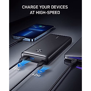 Anker Portable Charger, 737 Power Bank (PowerCore III Elite 26K) Combo with 65W PD Wall Charger, Power IQ 3.0 Battery Pack for MacBook Pro/Dell XPS, Microsoft Surface, iPad Pro, iPhone 13, and More