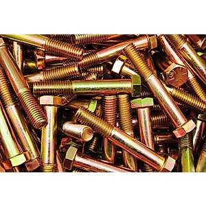 (20) Hex Head 5/8-11 x 4 Grade 8 Bolts Yellow Zinc Cap Screws