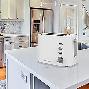 Homeart Staple 2-Slice Toaster - Stainless Steel With Removable Crumb Tray, Adjustable Browning Control With Multiple Settings to Cancel, Defrost and Bagel - 900W, White
