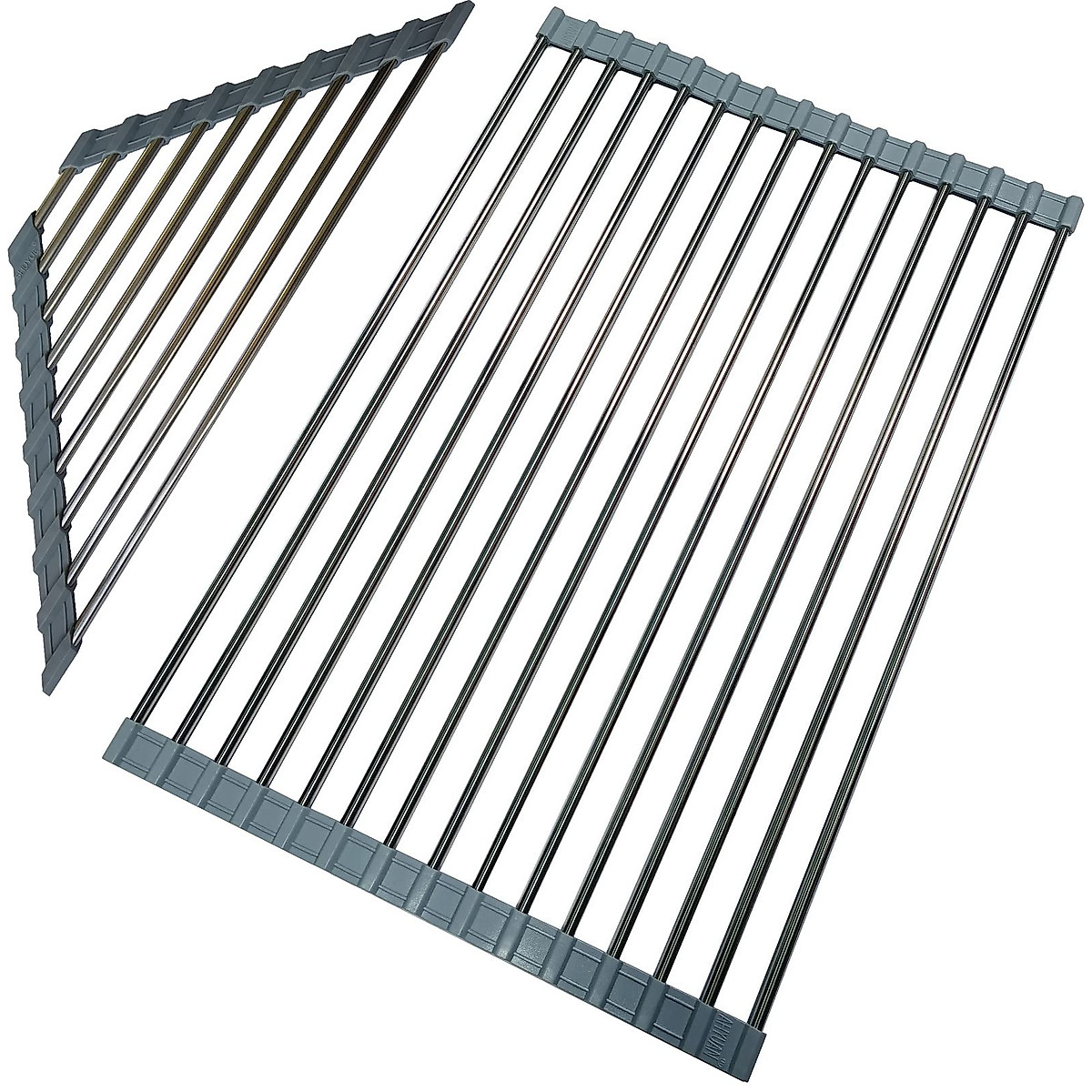 Multi-Function Roll-up Drying Rack Sink Sponge Holder in Sink Dish Drying Rack Corner Sink Strainer for Kitchen Sink Caddy Corner Sink Strainer Over The Sink Shelf (Dish Drying Rack Combination)