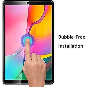 Lnuyefn [2 Pack] Screen Protector For Galaxy Tab A 10.1 Inch 2019 Model SM-T510/T515/T517, Tempered Glass Screen Film Guard For Samsung Tablet Tab A 10.1 Anti-Scratch 9H Hardness Bubble-free Clear