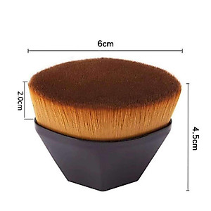 2PCS Momma Brush Makeup,Flawless Mama Makeup Brush, Home Of The Original Momma Brush With Storage Case, Flat Top Foundation Brush (Black)