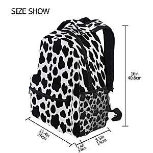 Backpack Geometrical Cow Animal Print Travel Daypack Large Capacity Rucksack High School Book Bag Computer Laptop Bag for Girls Boys Women Men