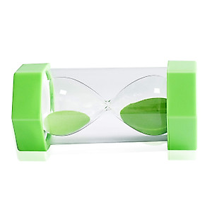 Sand Timer,XINBAOHONG Hourglass Sand Timer 5 Minutes 15 Minutes Timer Clock for Kids Games Classroom Home Office Kitchen Use (Pack of 2) (4.7''X 2.3'', 5 Min(Blue) and 15 Min(Green))