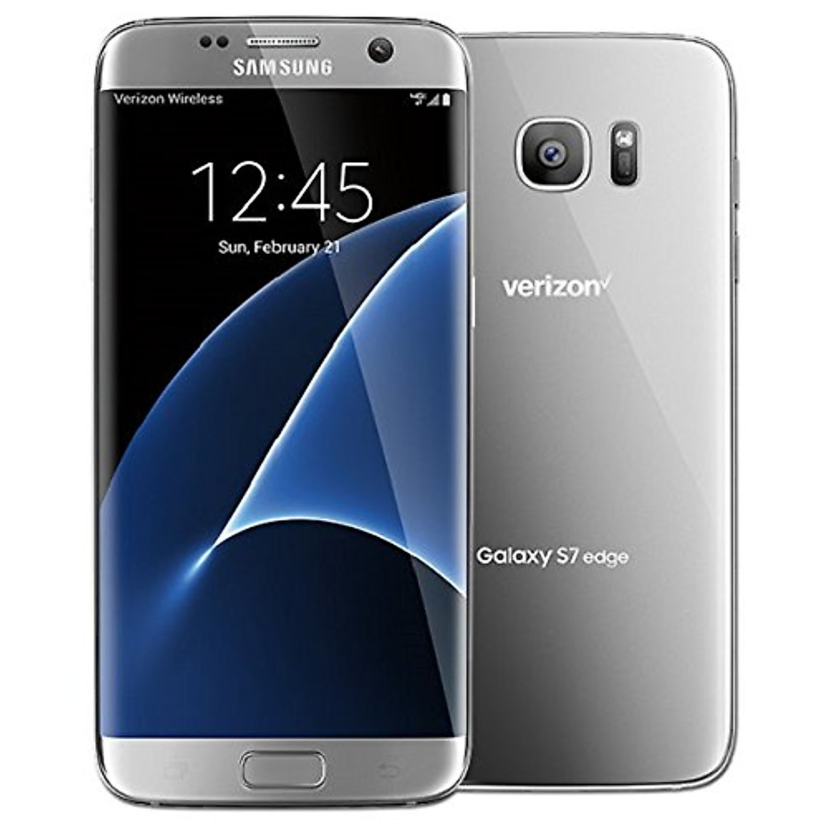 SAMSUNG Galaxy S7 Edge Verizon Wireless CDMA 4G LTE Smartphone w/ 12MP Camera and Infinity Screen - Silver
