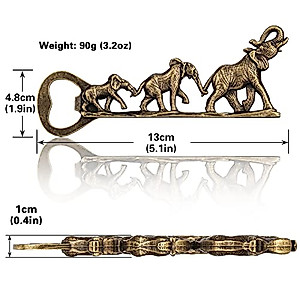 LKKCHER Elephant Beer Bottle Opener Gifts for Women Men Wife Husband Girlfriend Boyfriend Mom Dad New Home Family Birthday Party Wedding Lovely Novelty Sturdy Bronze Gadget Lovers Present