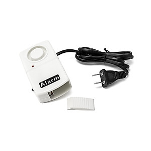 QWORK Power Failure Alarm, 2 Pack Automatic Power Cut Failure Outage Alarm 120db LED Indicator Smart Warning Siren Power by 9V Battery (NOT Included), Plug 220V