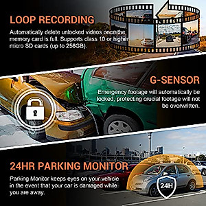 Rexing V1P 4K Car Dash Cam 2.4" LCD 2160p Front + 1080p Rear Wi-Fi 170° Wide Angle Dual Channel with Rear Cam, G-Sensor, WDR, Loop Recording Mobile App Supercapacitor