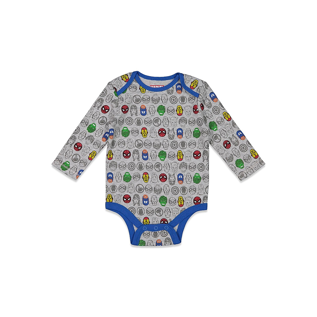 Marvel Baby Boys 5 Pack Bodysuits Hulk Spiderman Iron Man Captain America 3-6 Months