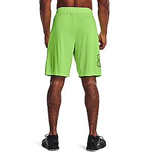 Under Armour mens Launch Stretch Woven 7'' Shorts, Quirky Lime/Black/Reflective, Medium US
