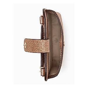 Kaste Spade Shimmy Glitter Boxed North South Tab Crossbody Phone Wallet Rose Gold