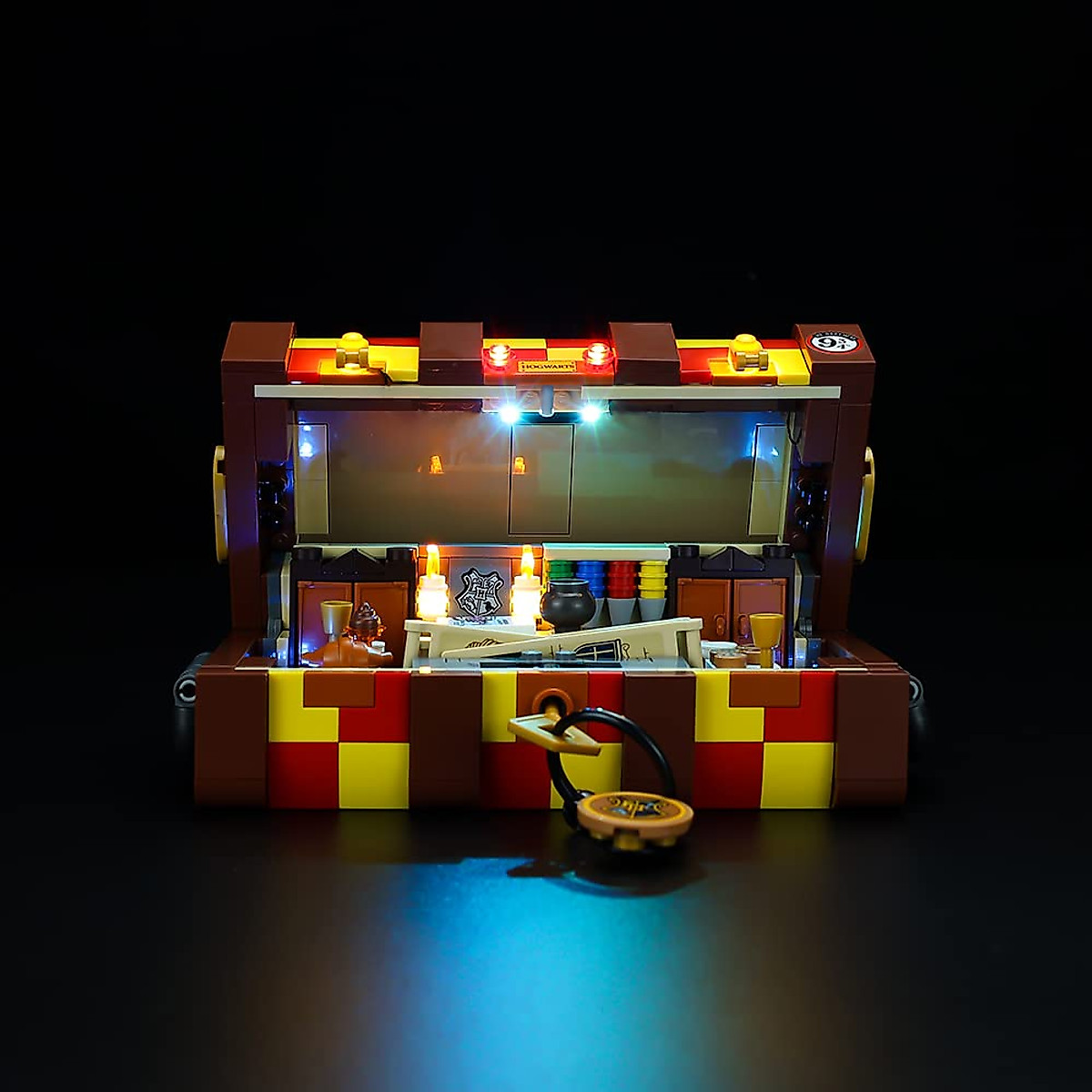 Kyglaring LED Lighting Kit Only Lights Set Designed for Lego Harry Potter Hogwarts Magical Trunk 76399 Model Building Kit - without Lego Set (Standard Version)