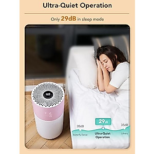 CleanForce Air Purifiers for Home Large Room Up to 2550 ft², HEPA Air Purifier Air Cleaner with WIFI for Dust, Allergens, Pollen, Pet Hair Dander, Odors, Asthma & Allergy Friendly Certified, Rainbow