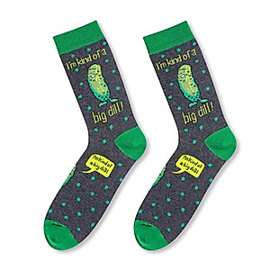 HAPPYPOP Funny Pickle Socks Mens Pickle Gifts, Pun Punny Socks, Food Socks 2 Pack