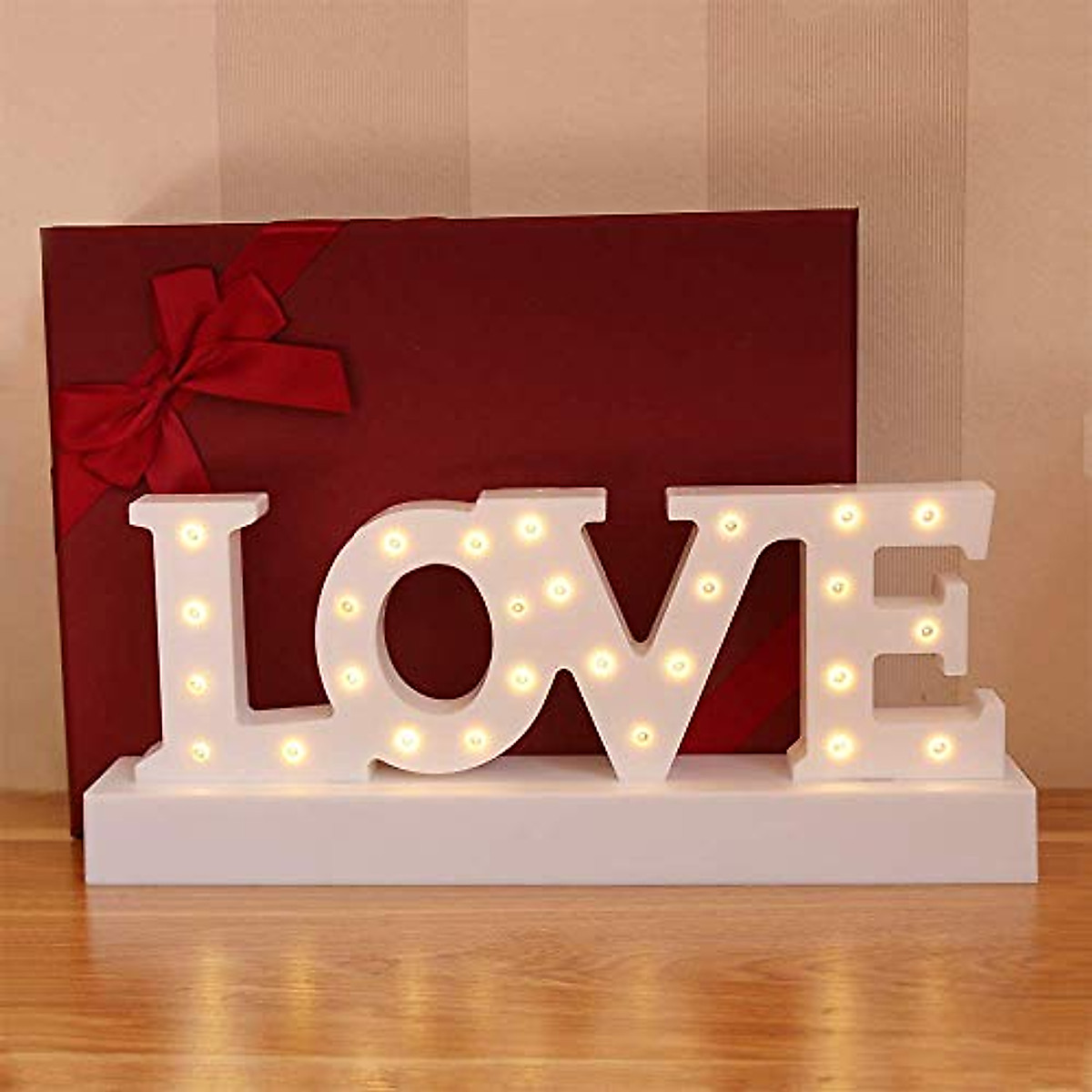 GUOCHENG Love Letter Decor Light LED Alphabet Love Marquee Light Sign Home Decorative Love Décor for Valentine's Day, Thanksgiving, Mother's Day