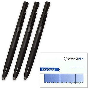 ZEBRA PENS BLEN Emulsion ballpoint pen Black body 0.7mm (black ink) pack of 3 with DAVINCIPEN Sticky Note
