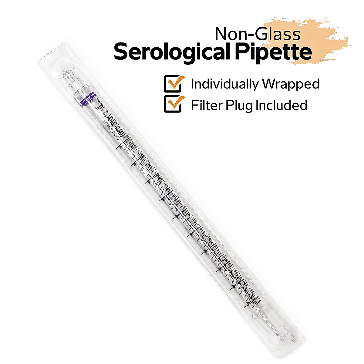 JET BIOFIL Disposable Serological Pipette, Sterile, Individually Wrapped, All Sizes (25 mL, 50)