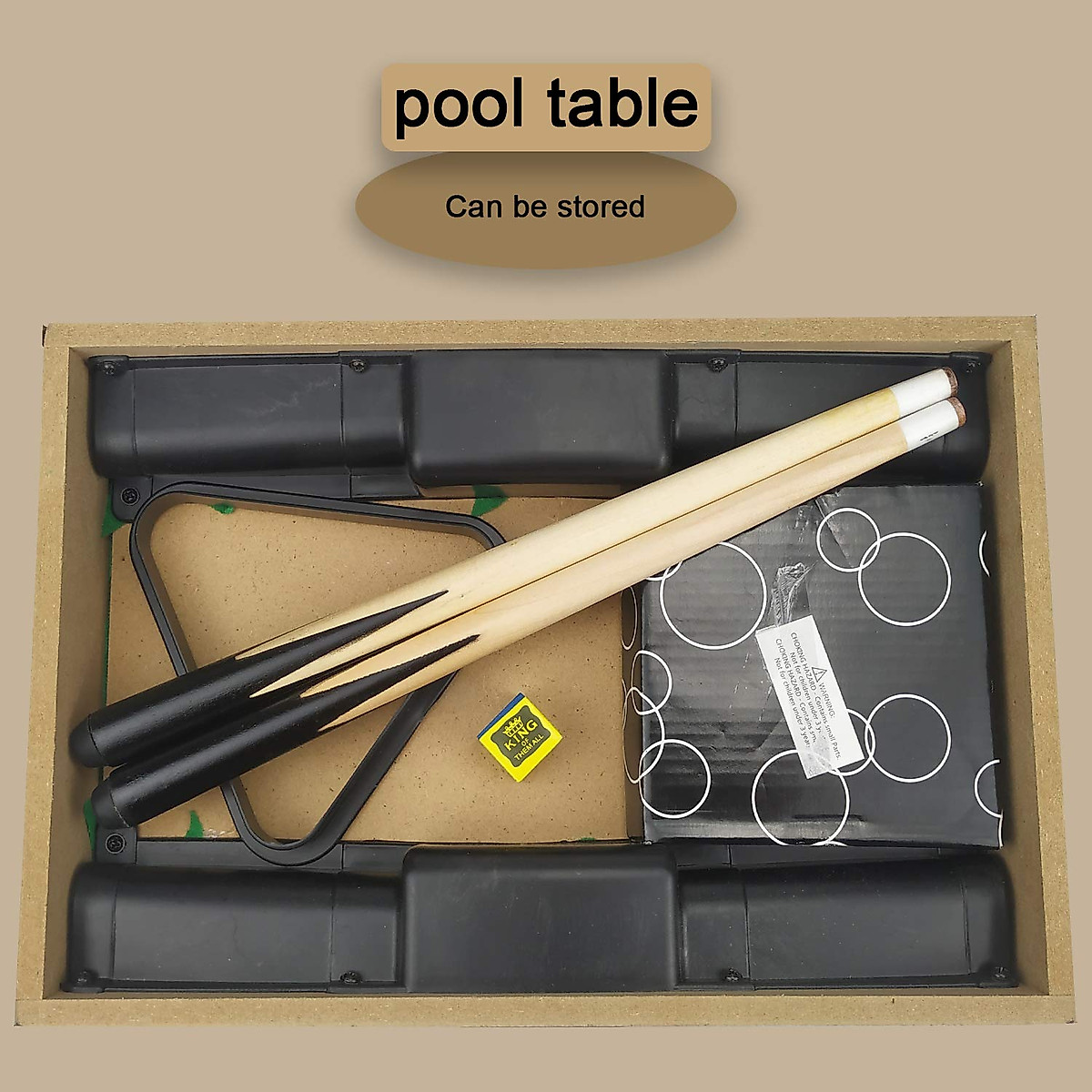 Benfu Mini Table Billiards Game, Home and Office Desktop Billiards Game, Including Pool Table 15 Colorful Balls, 1 Cue Ball, 2 Billiard Sticks, 1 Chalk Triangle Cube (14inches)