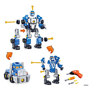Memtes® Take-A-Part Robot Toy Truck Toy, Included with Power Drill (42 Pieces)