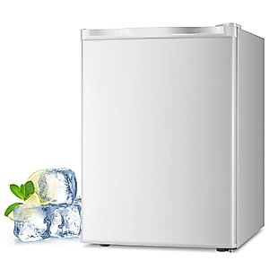 Joy Pebble Free Standing Upright Freezer with Removable Shelf, Adjustable Thermostat, Compact Reversible Single Door Vertical Freezers for Home/Hotel/Apartment/Office (2.1 cu.ft, white)